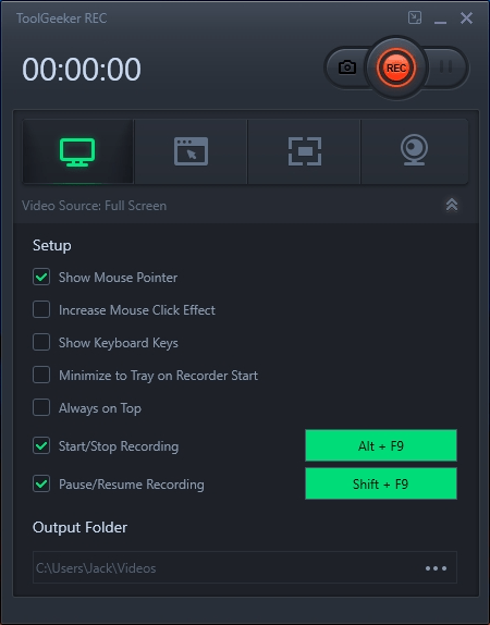 Free Screen Recorder - ToolGeeker REC
